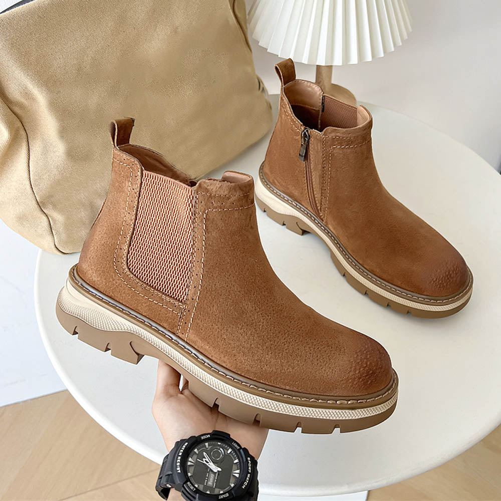 BronzeEdge Leather Chelsea Boots – Zadren